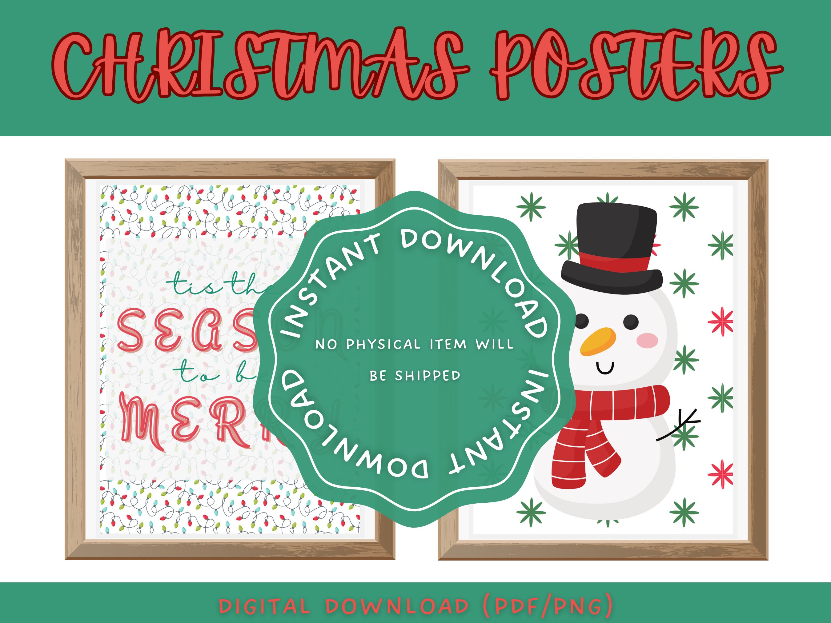 Christmas Classroom Posters: Festive Holiday Wall Art (PDF, PNG) - Etsy