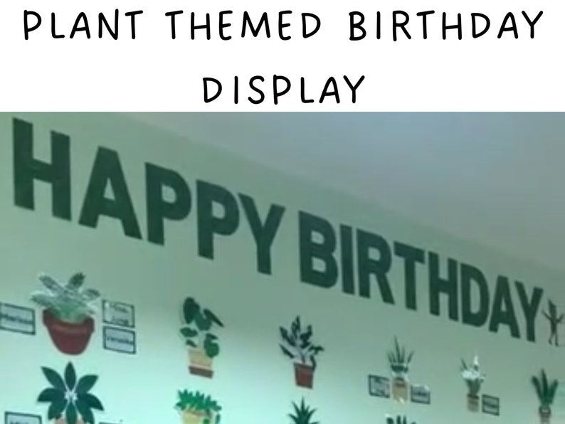 Plant Theme Birthday Display Chart: Classroom Decor (canva Template) - Etsy