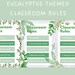 Modern Farmhouse Eucalyptus Themed Classroom Rules Printable - Etsy