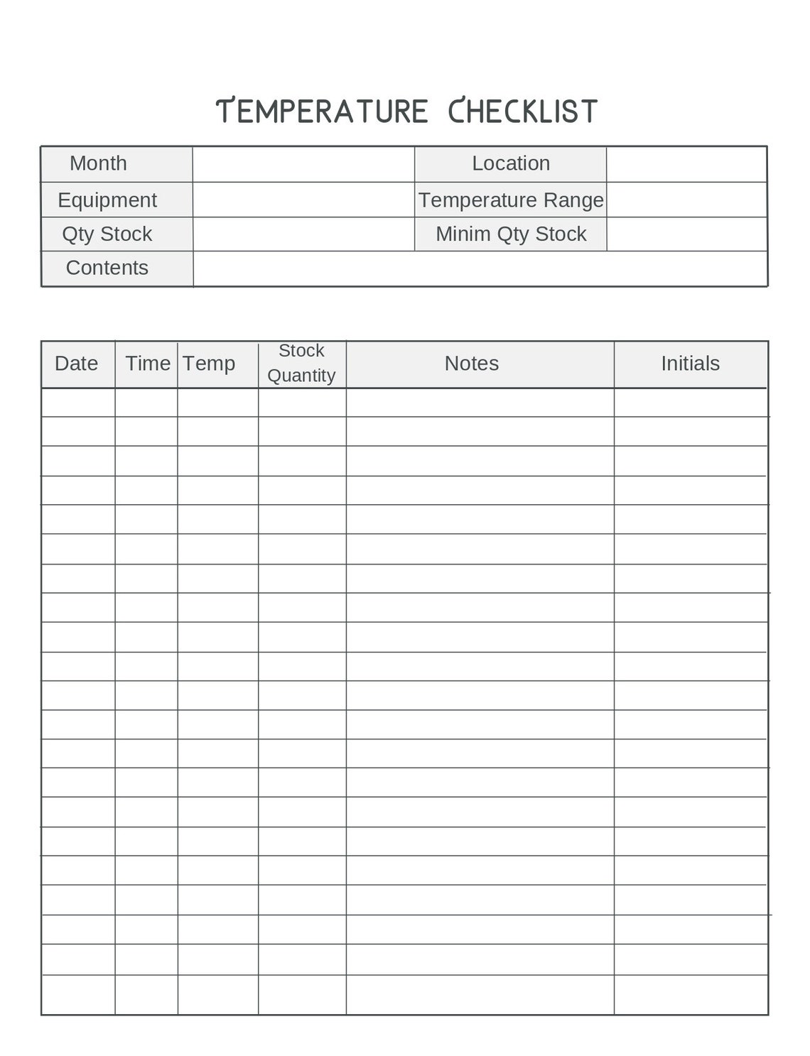 Kitchen Cleaning Checklist Log Book, Daily & Weekly Cleaning Schedule ...