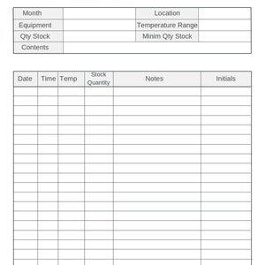 Kitchen Cleaning Checklist Log Book, Daily & Weekly Cleaning Schedule ...