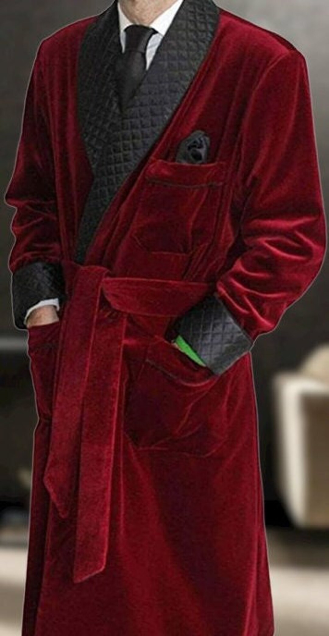 Men Smoking Robe,men Elegant Luxury Gentleman English Vintage Silk War ...