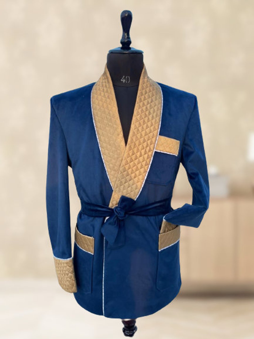 Men Dress Smoking Jackets,men Dinner Silk Warm Elegant Party Wear ...