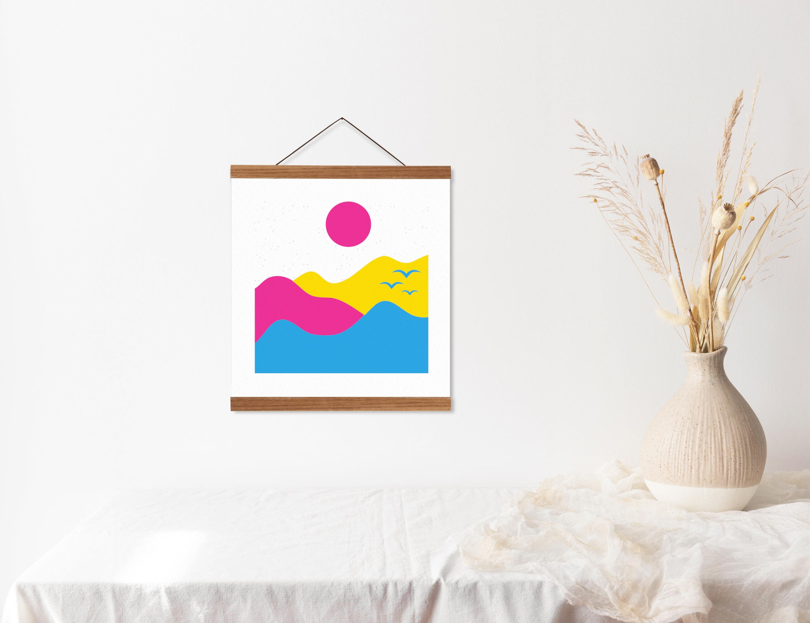 Subtle Pan Pride Landscape Instant DOWNLOAD Jpeg LGBTQ Art - Etsy