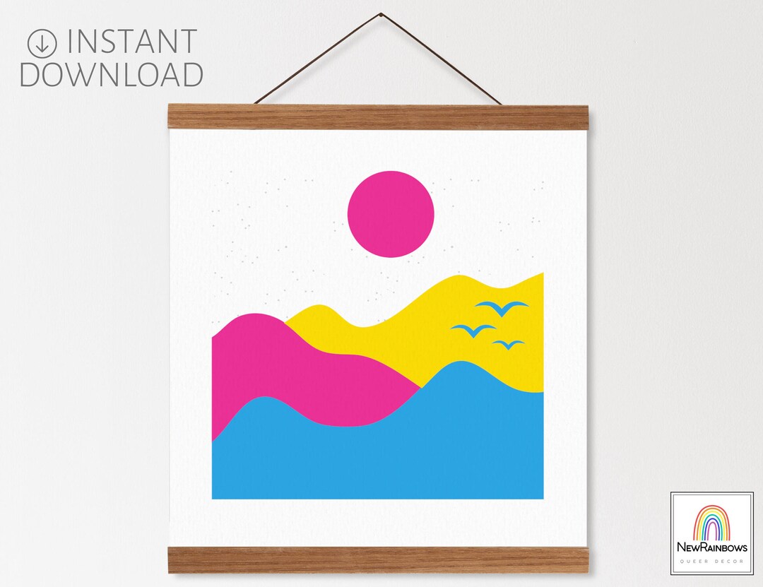 Subtle Pan Pride Landscape Instant DOWNLOAD Jpeg LGBTQ Art - Etsy