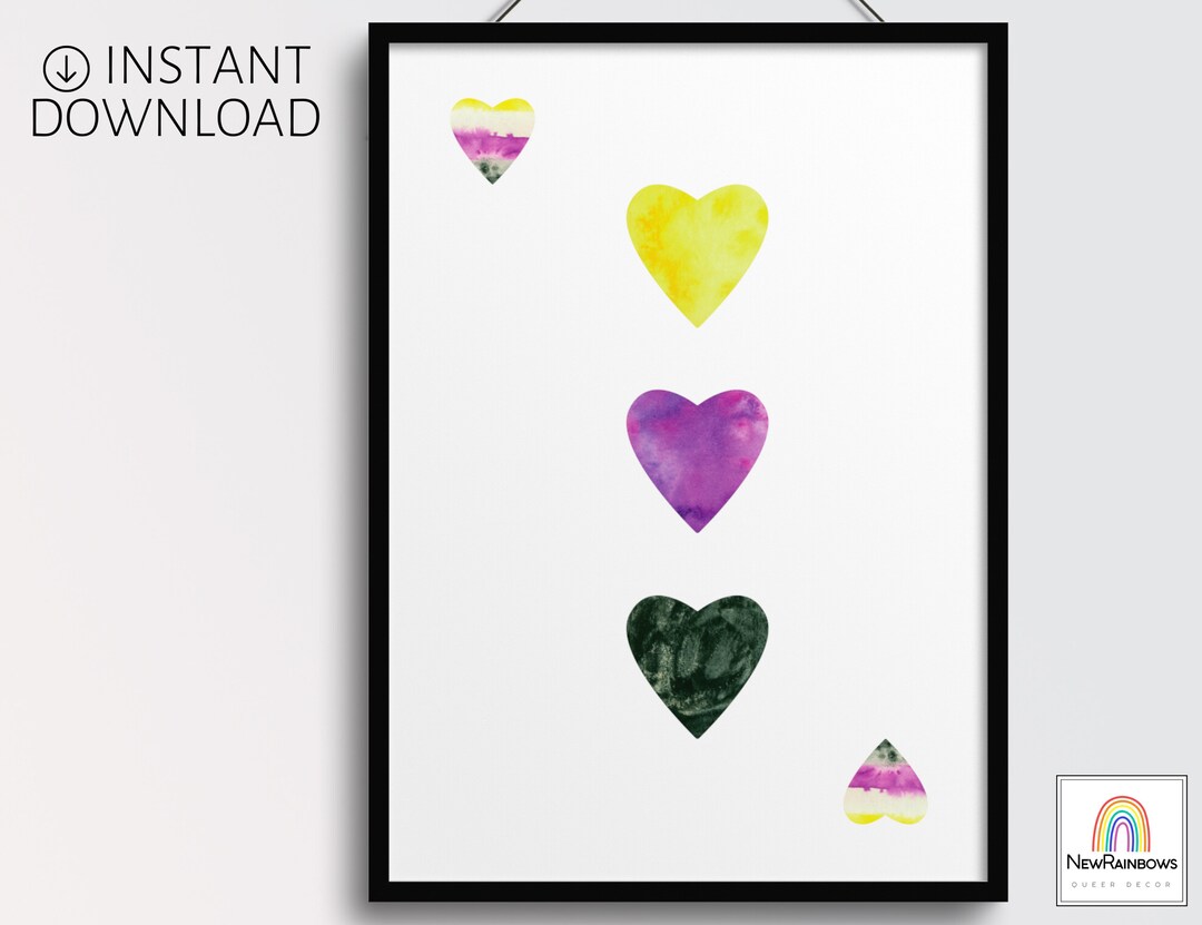 Subtle Non Binary Playing Card Print Instant DOWNLOAD Jpeg - Etsy