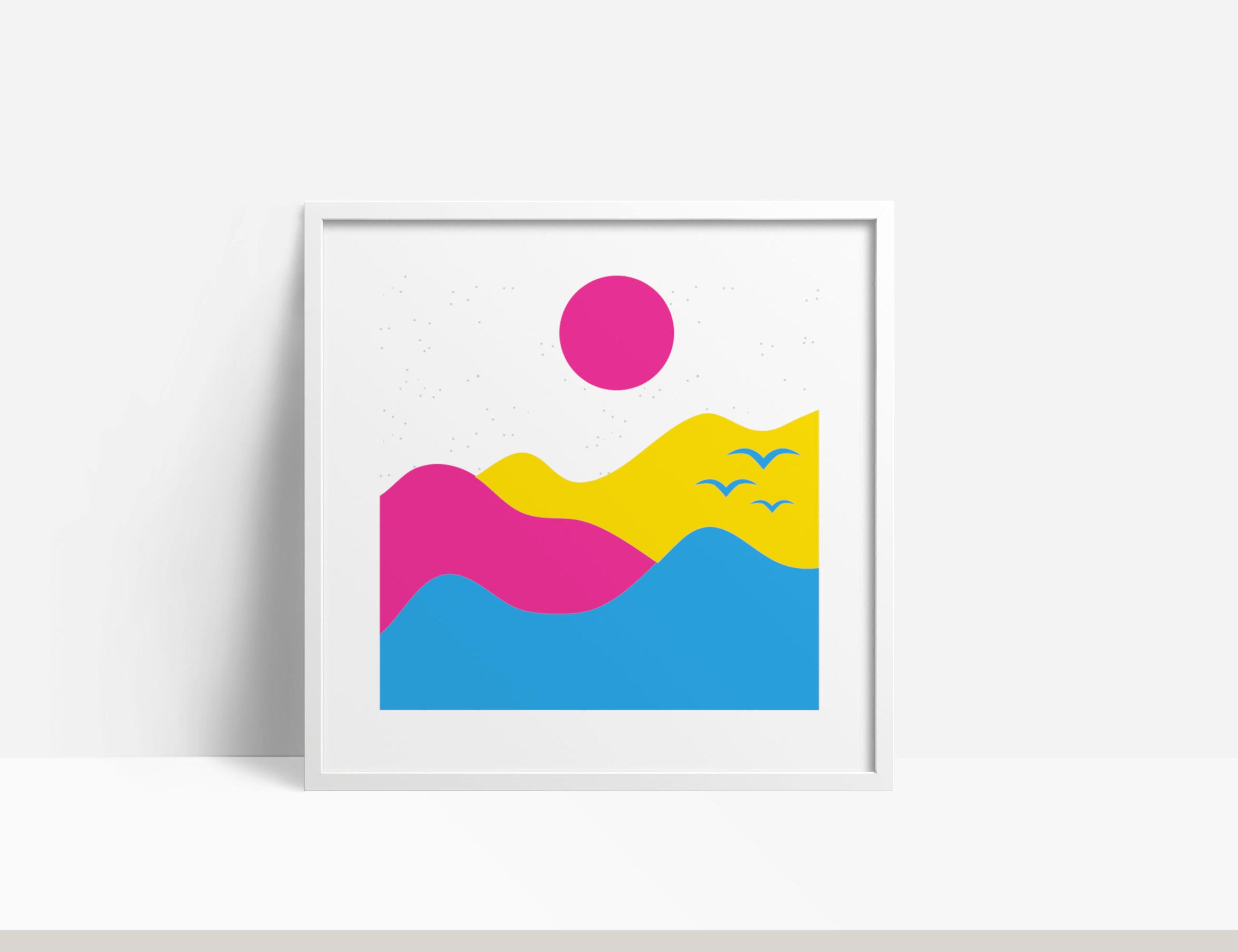 Subtle Pan Pride Landscape Instant DOWNLOAD Jpeg LGBTQ Art - Etsy