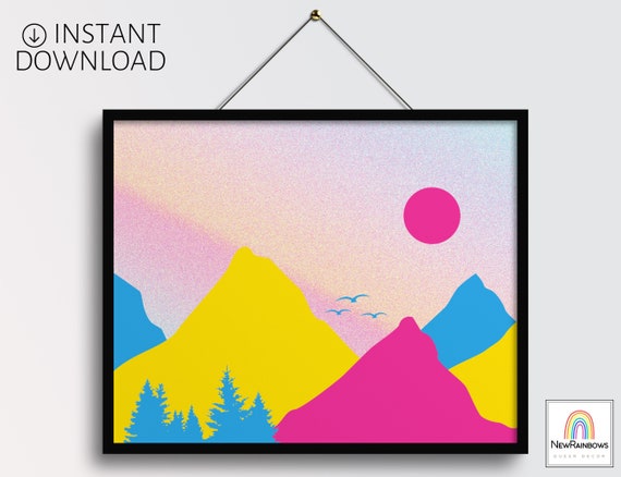 Subtle Pan Pride Landscape Horizontal Instant DOWNLOAD Jpeg - Etsy