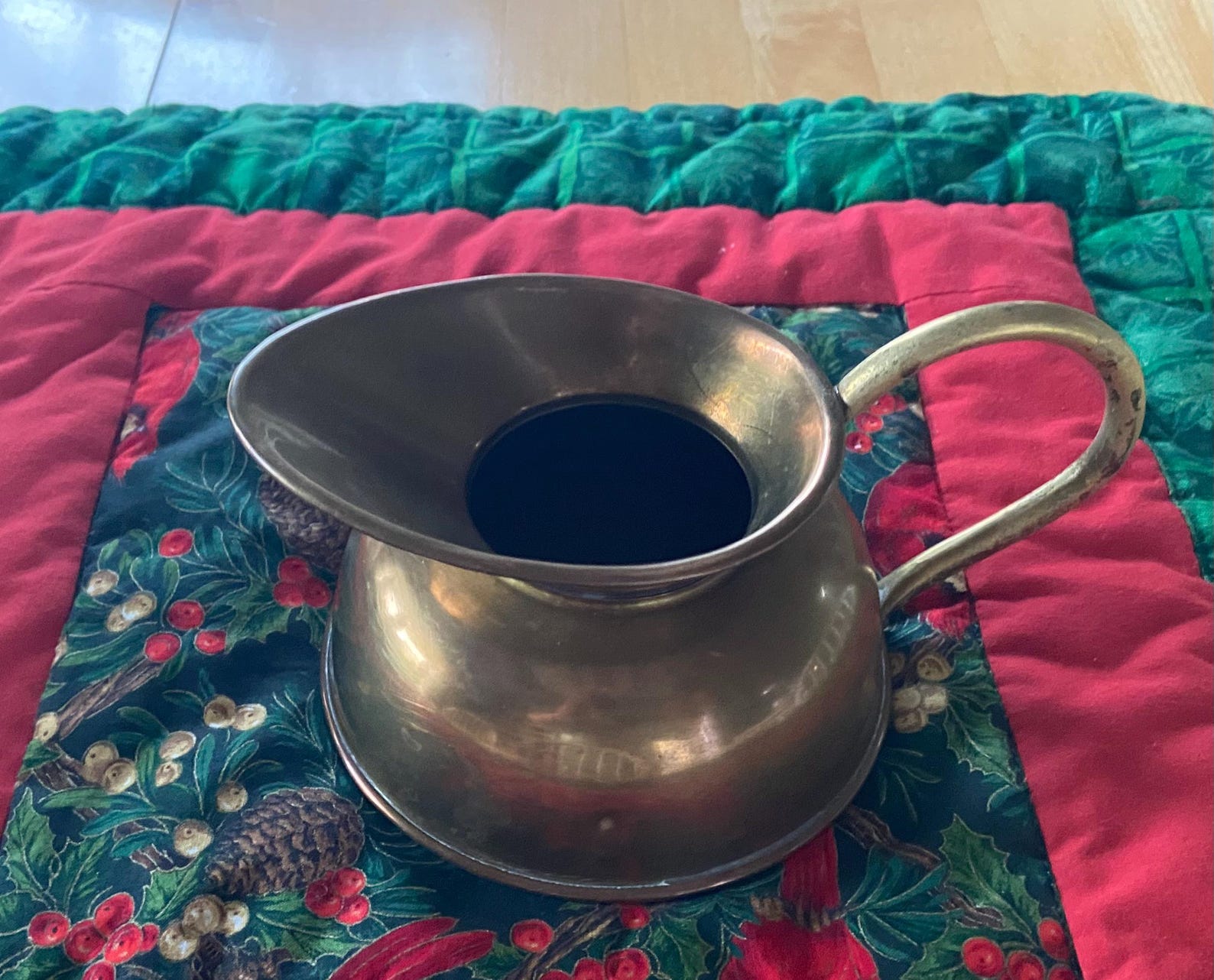 Vintage Copper and Brass Pitcher and Fry Pan - Etsy
