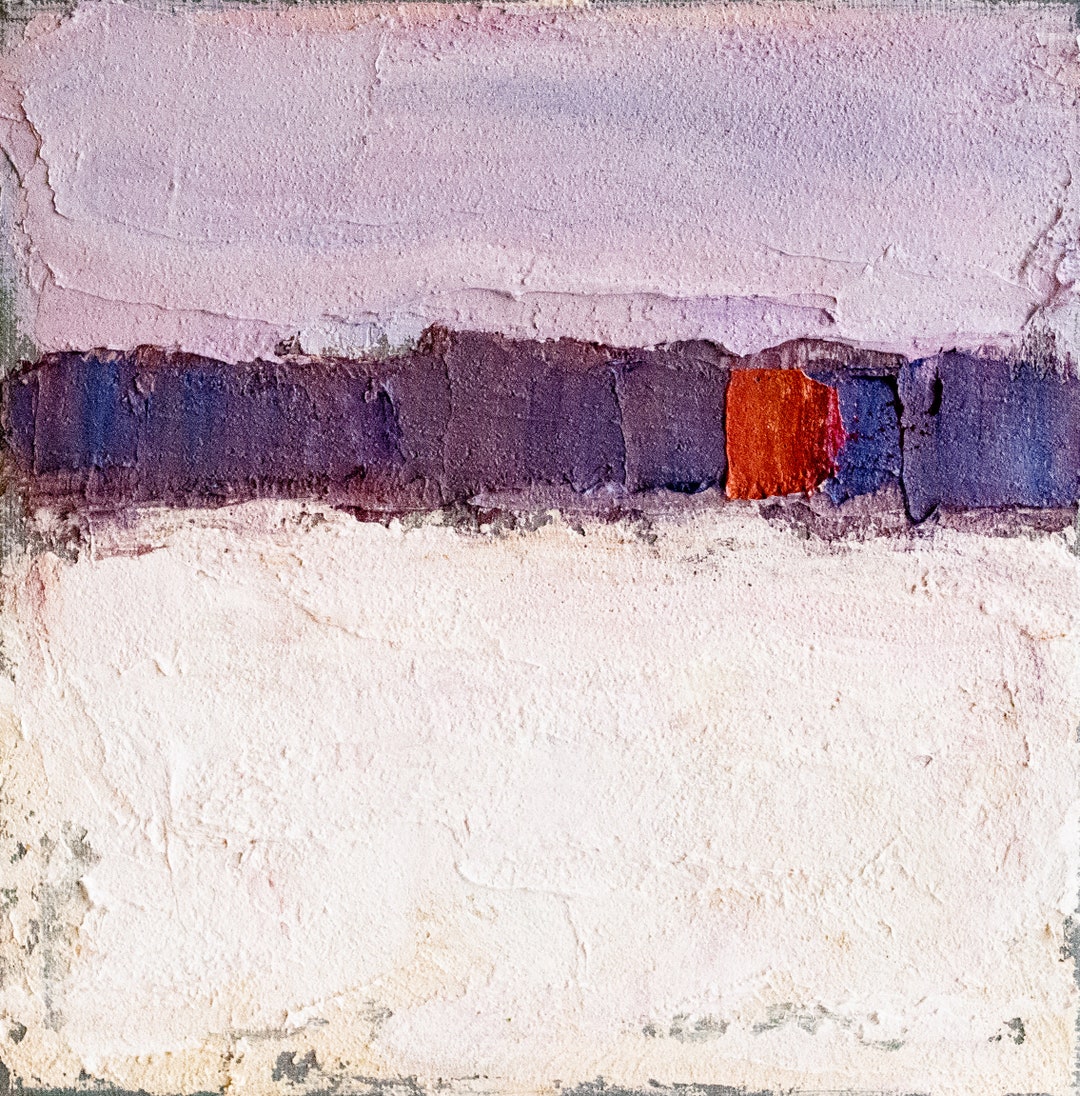 Frost-bound Solace. Original Abstract Minimalist Mini Oil Painting on ...