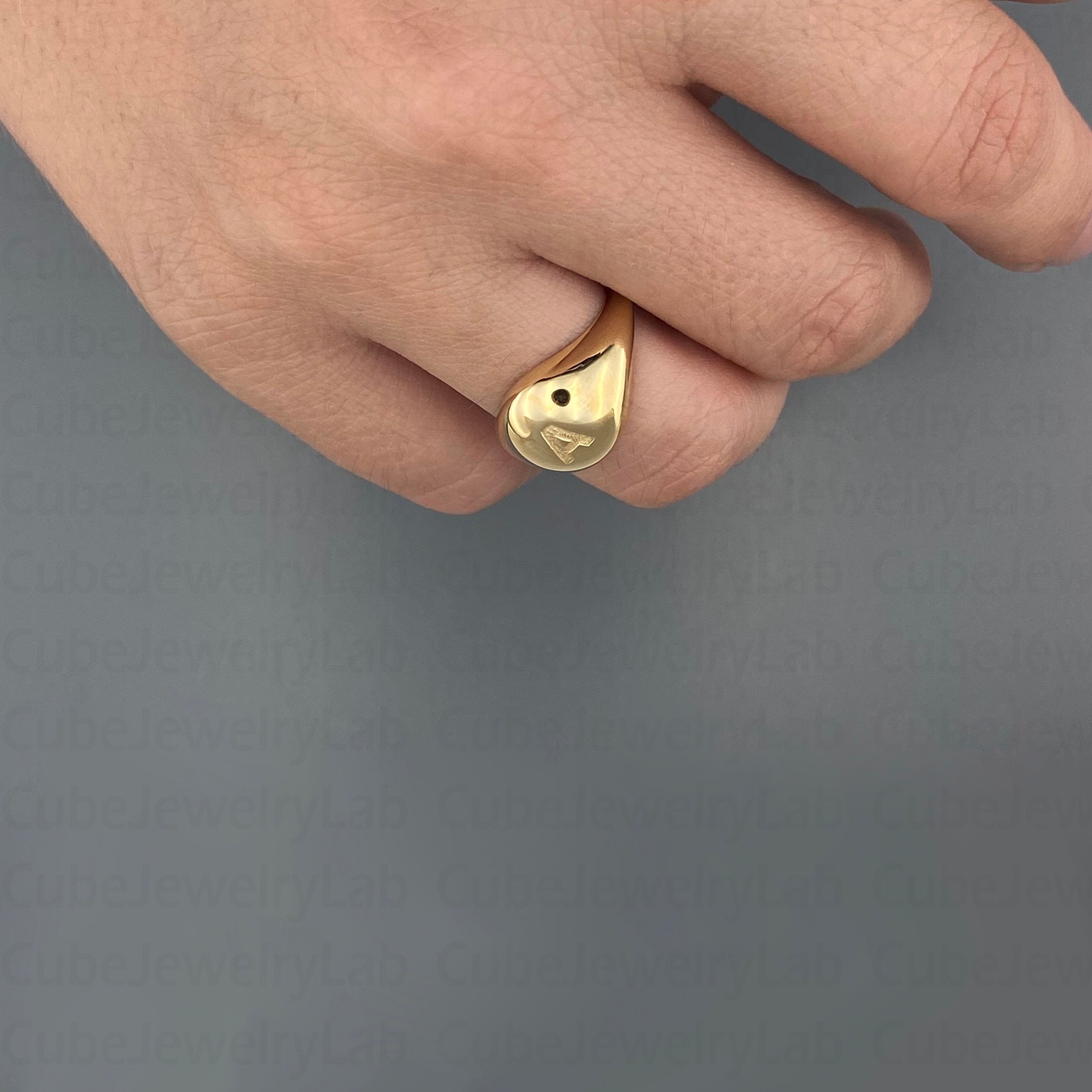 14k Real Solid Gold Sphere Ring, Women's Ring Jewelry, Graduation Gift ...