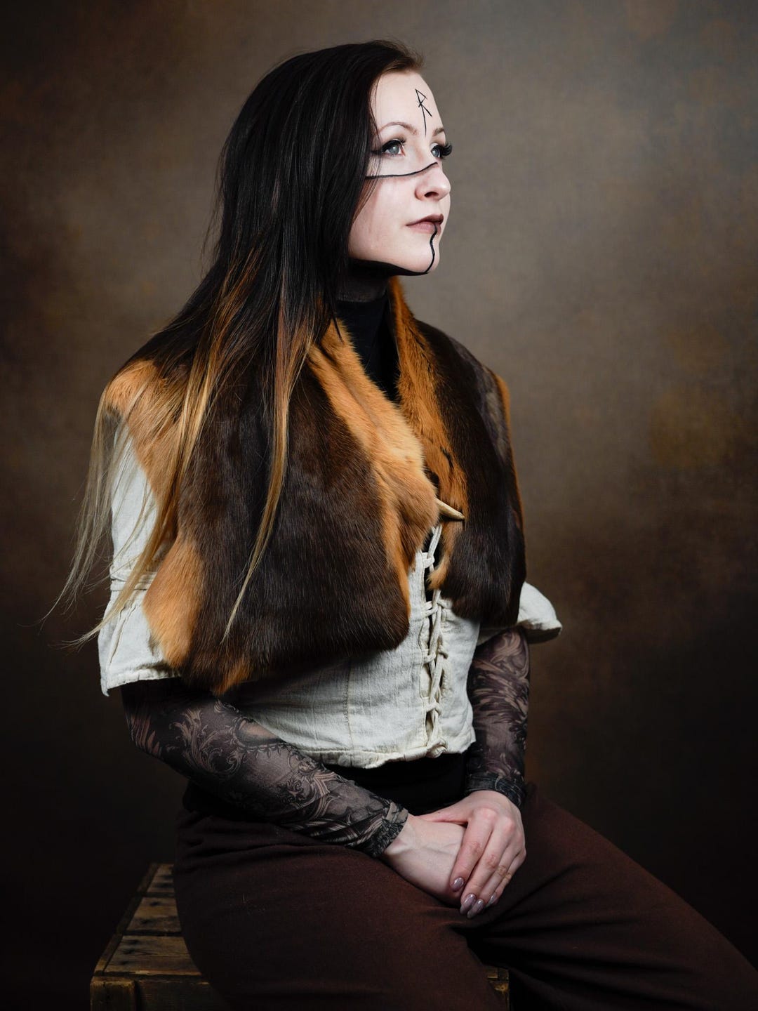 Shoulder Fur Fur Stole Fur Cape Rabbit Hare Fur Scarf Real Fur LARP ...