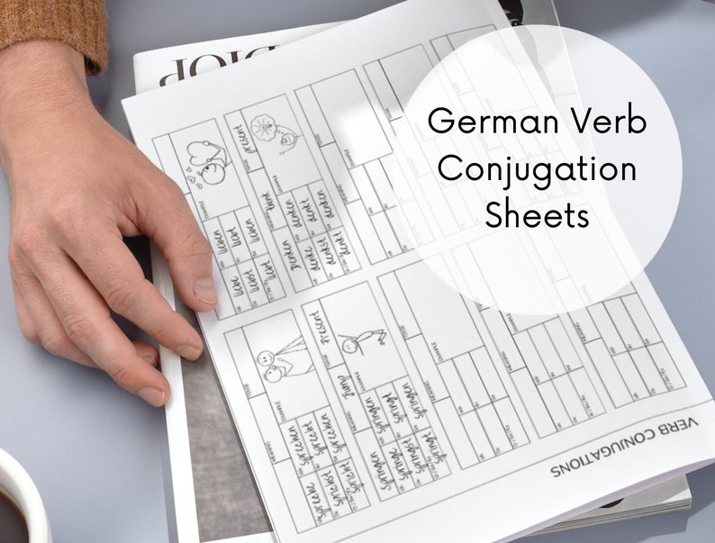 German Verb Conjugation Sheet Bundle Set Deutsch German Language ...