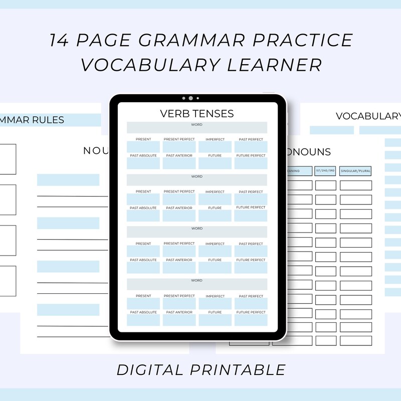 Grammar Template - Etsy