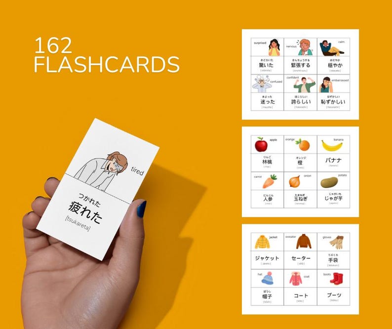 Japanese Study Bundle: Grammar, Flashcards, Planners (80-page) - Etsy