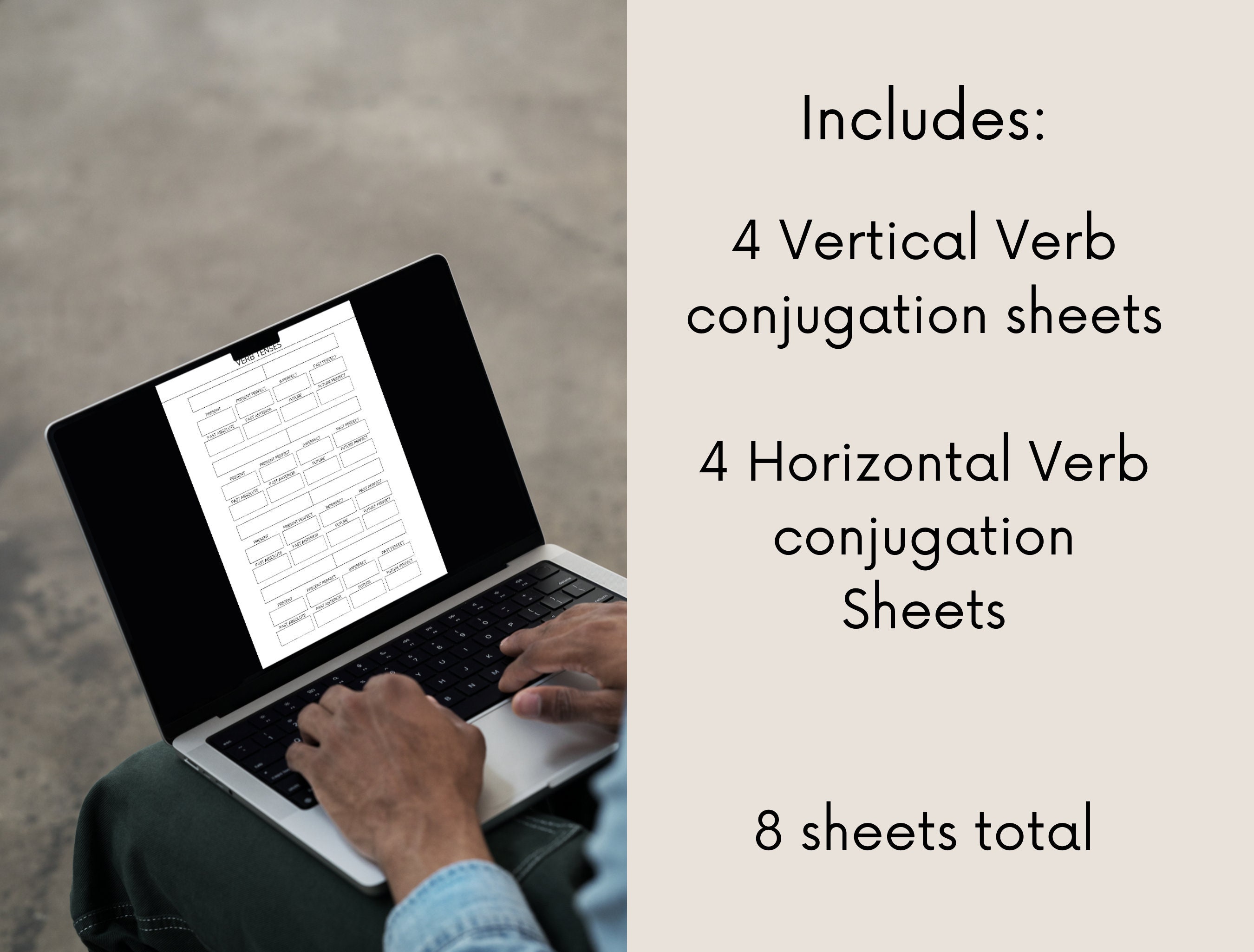 Spanish Verb Conjugation Sheets for Spanish Language Learners Teachers ...