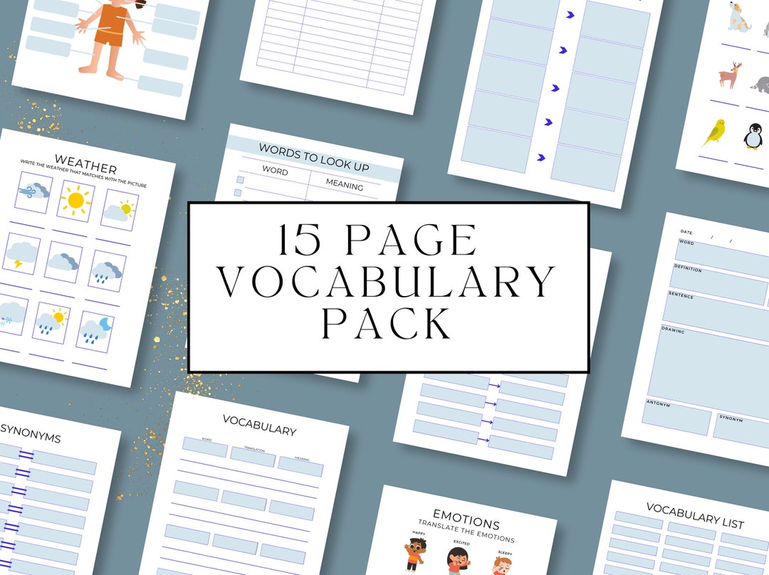 Language Learning Vocabulary Template Activities Vocabulary Study Guide ...