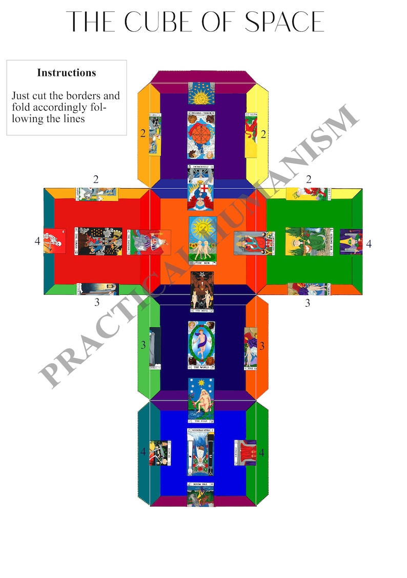 Foldable 3D Cube of Space: B.O.T.A. Mystical Arts (PDF Download) - Etsy