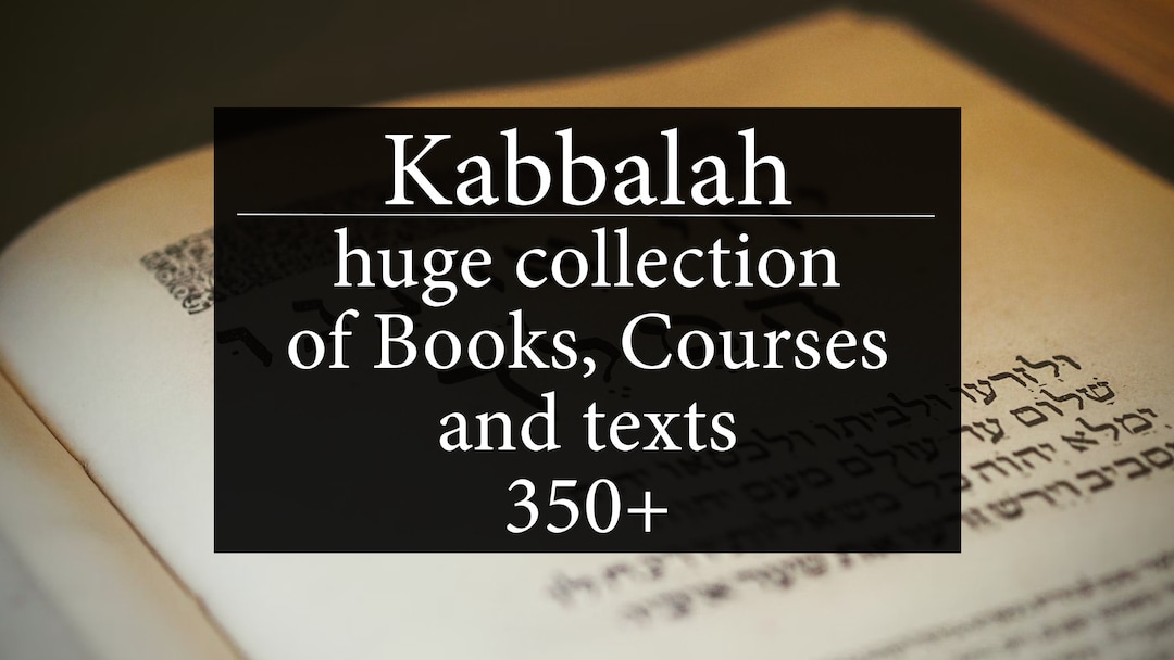 350+ Books, Courses and Texts on Kabbalah - 19+GB Digital Download - Etsy