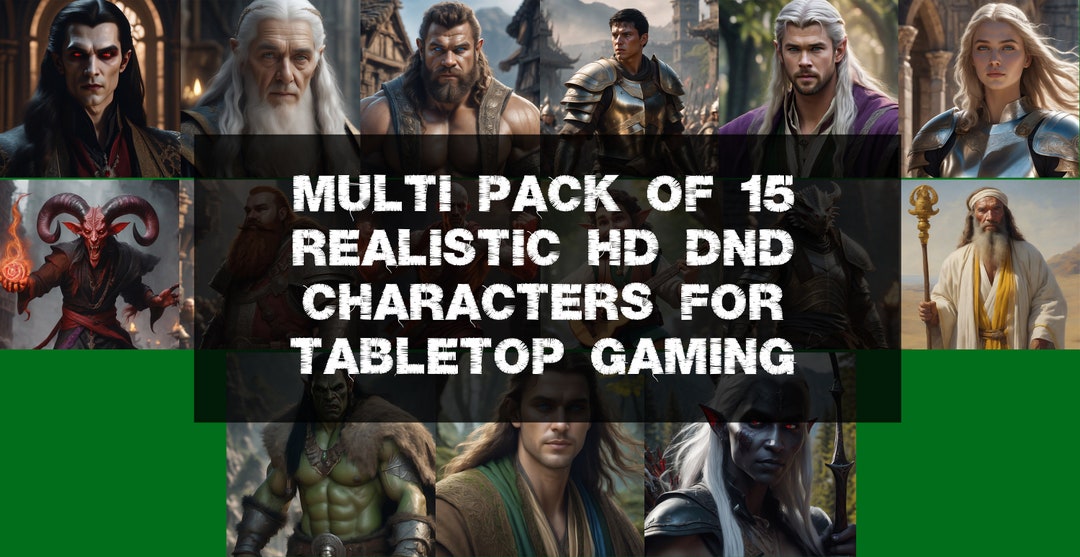 Dnd Character Portrait Pack, 15 Fantasy TTRPG Tokens (digital Download ...