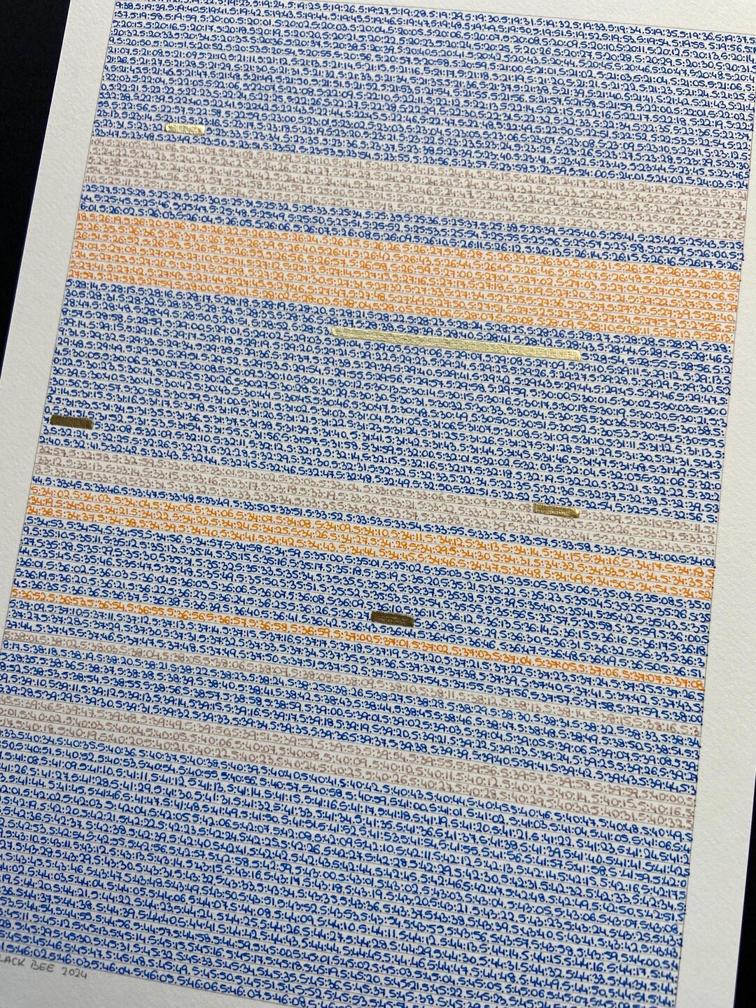 Contemporary Abstract Numbers and Line Art, Ink, Pigment Gel Ink and ...