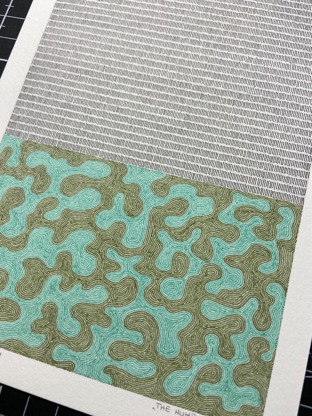 Modern Contemporary Abstract Geometric Mixed Media Graphite Pencil and ...