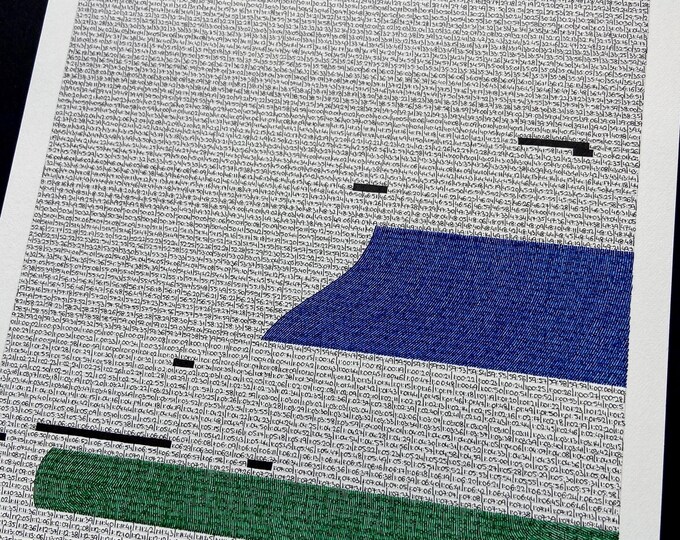 Contemporary Abstract Numbers and Line Art, Ink, Pigment Gel Ink and ...