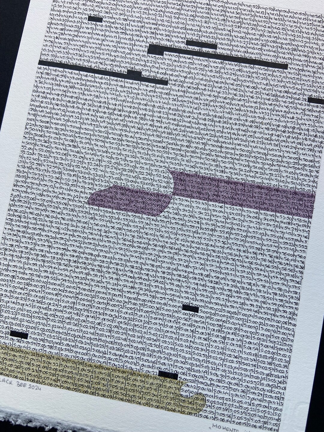 Contemporary Abstract Numbers and Line Art, Ink, Pigment Gel Ink and ...