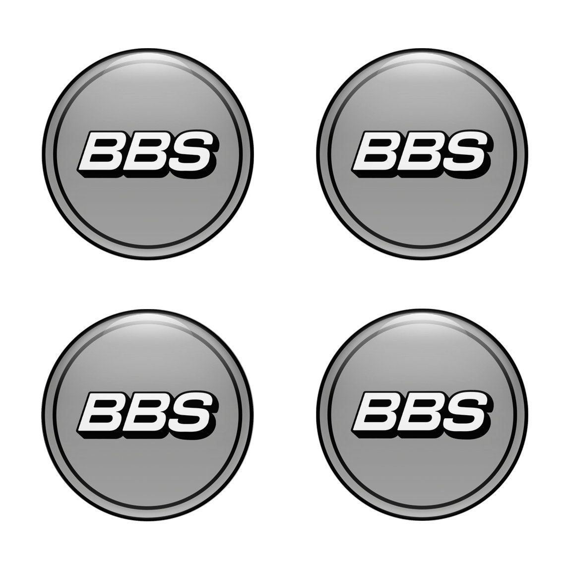 BBS Logo Emblem 4 X All Sizes Rim Hub Center Cap Silicone Sticker Self ...