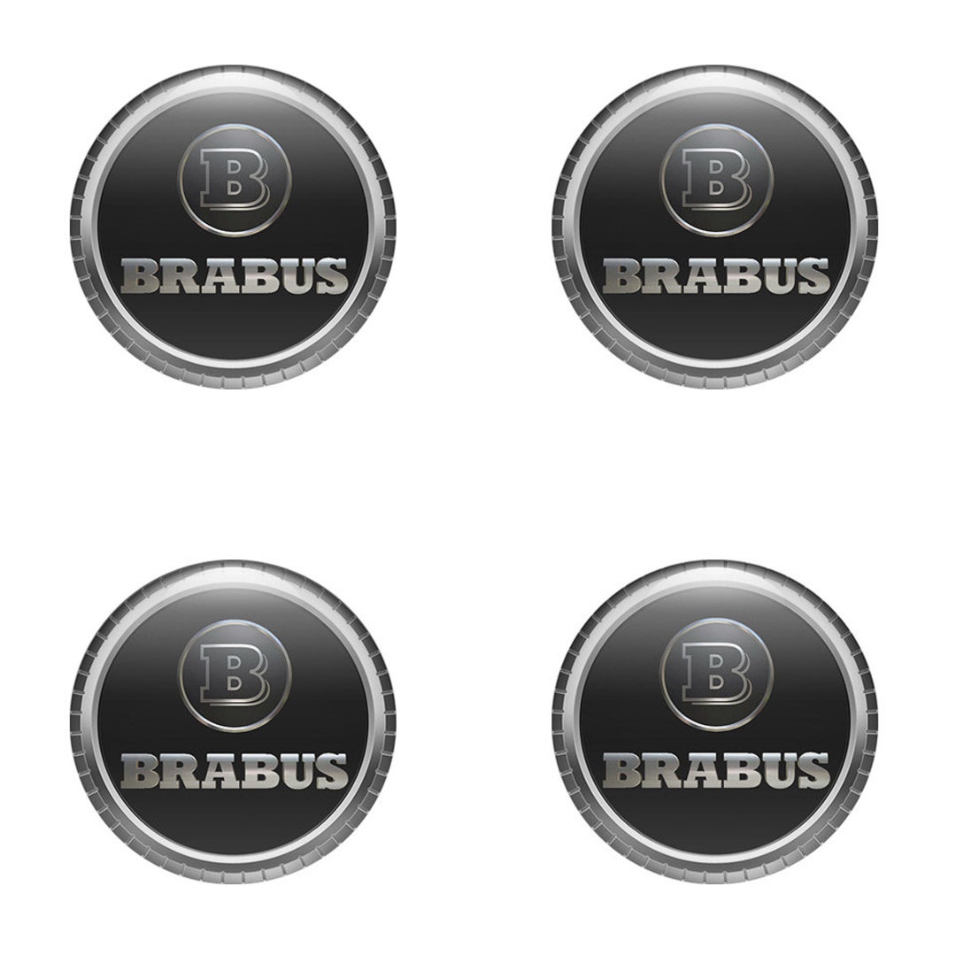 Domed Logo Brabus 4xall Size Center Cap for Rim Silicone Sticker Self ...