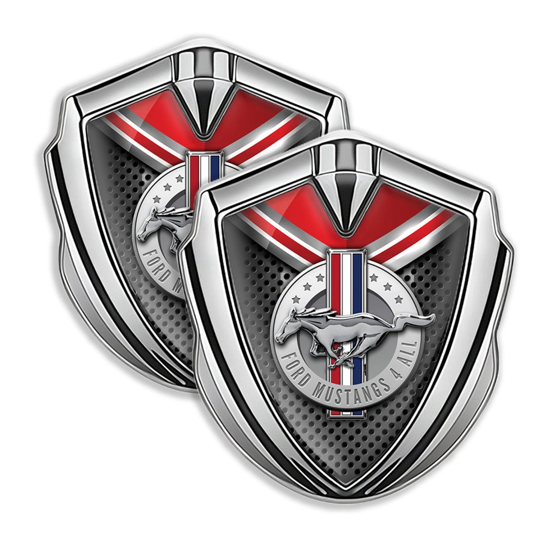 Metal Shield Badge Self-adhesive Sticker for Mustang Car Tuning , Auto ...