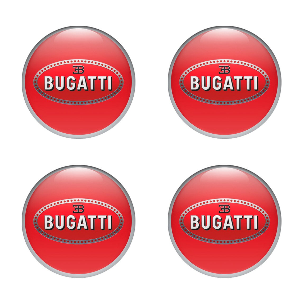 3D Bugatti Logo 4xall Size Wheel Center Cap Sticker Decal Self - Etsy