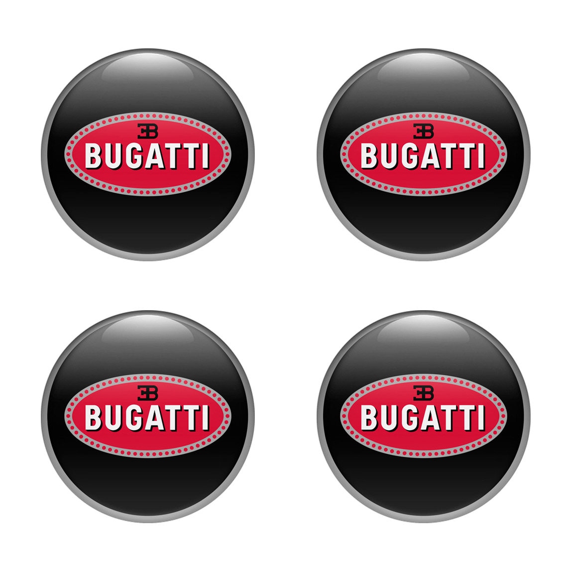 3D Bugatti Logo 4xall Size Wheel Center Cap Sticker Decal Self - Etsy