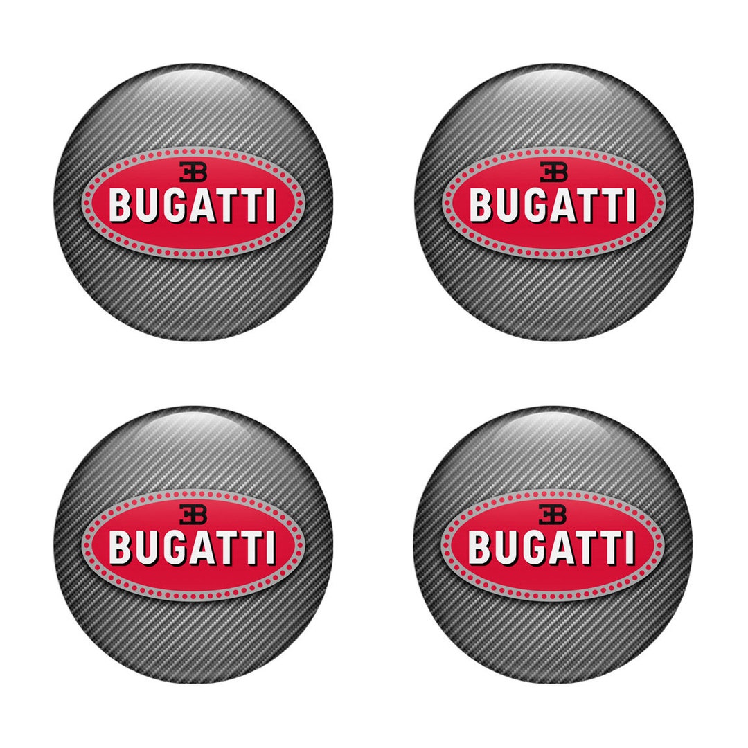 3D Bugatti Logo 4xall Size Wheel Center Cap Sticker Decal Self Adhesive ...