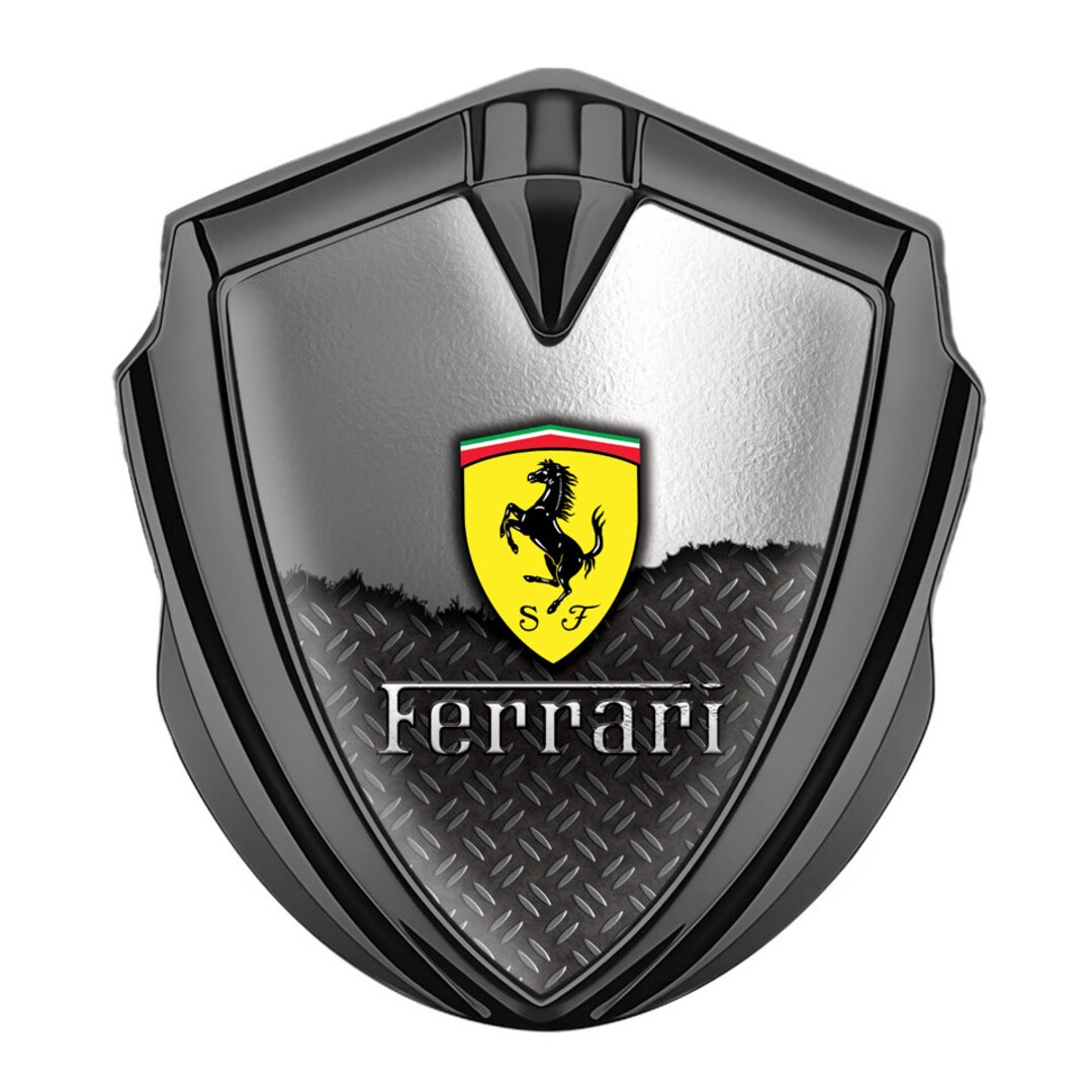 Metal Shield Badge Self-adhesive Sticker for Ferrari Car Tuning , Auto ...
