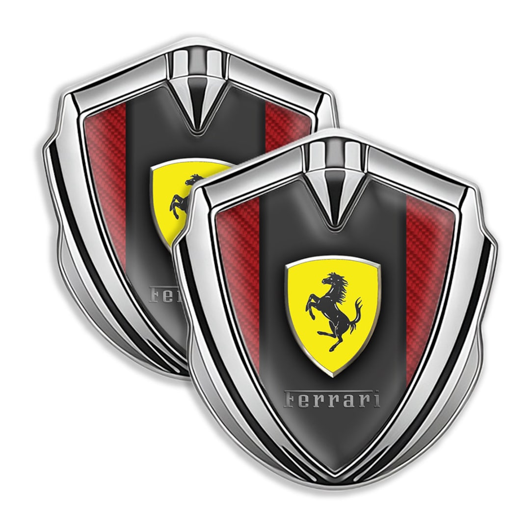 Metal Shield Badge Self-adhesive Sticker for Ferrari Car Tuning , Auto ...