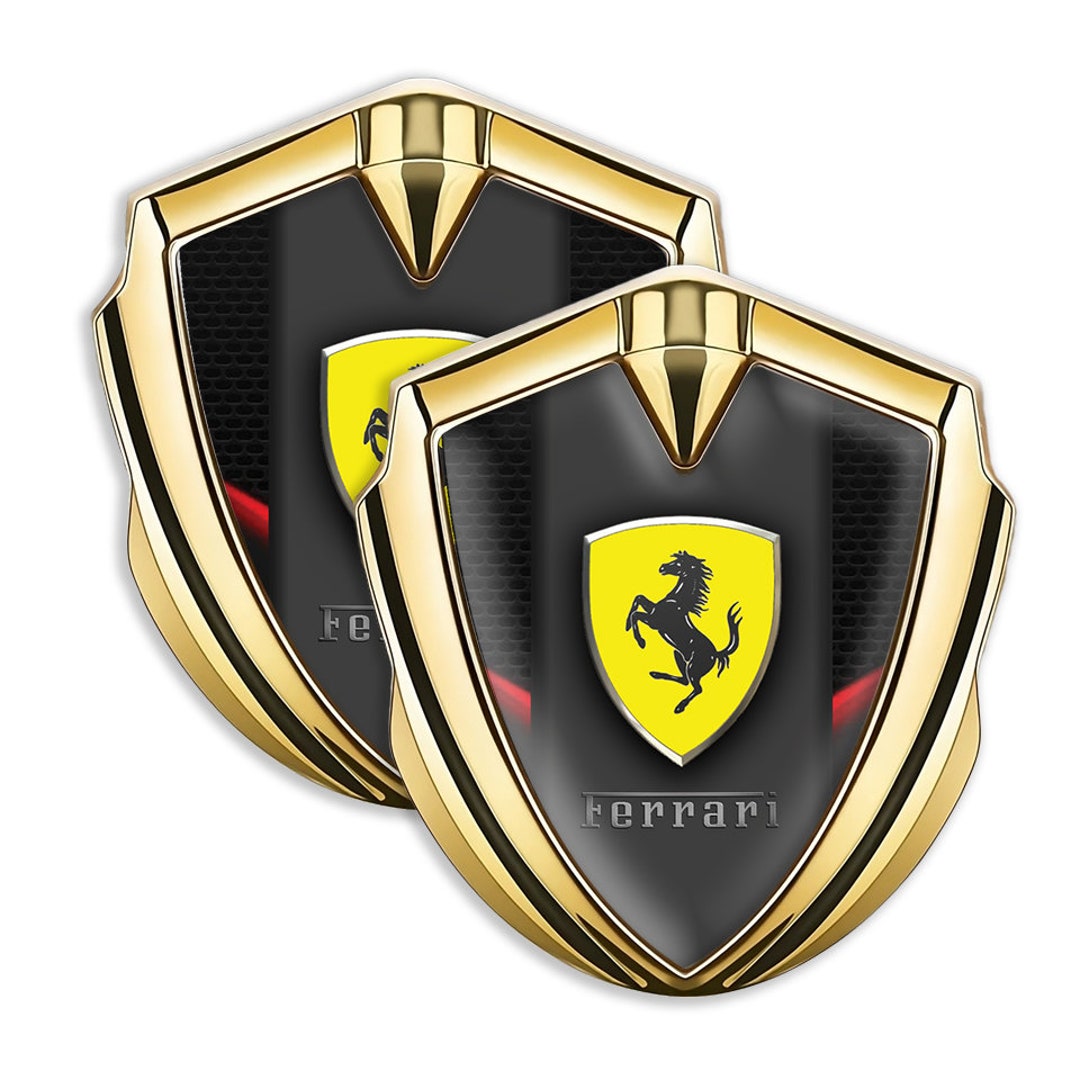Metal Shield Badge Self-adhesive Sticker for Ferrari Car - Etsy
