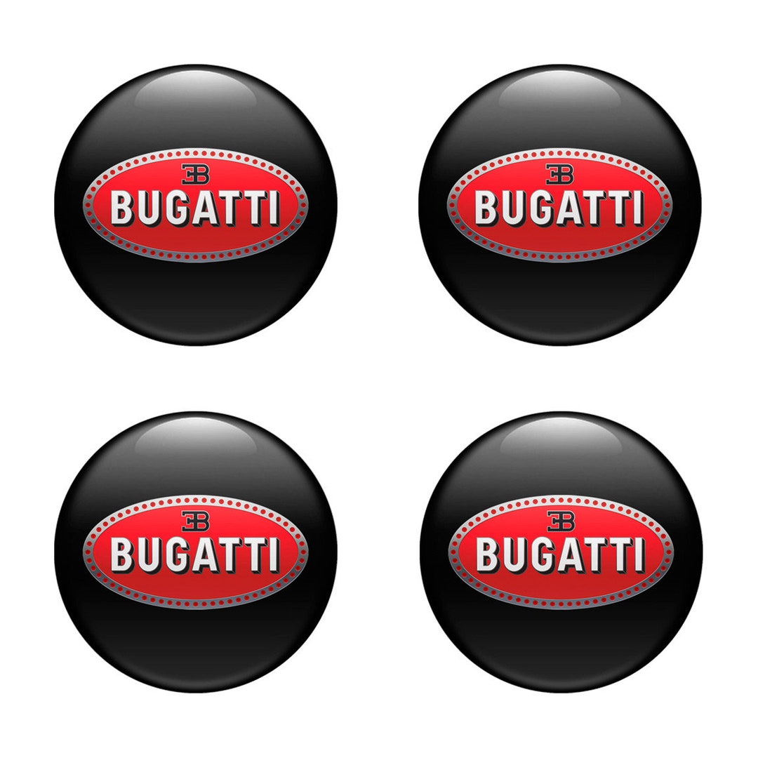 3D Bugatti Logo 4xall Size Wheel Center Cap Sticker Decal Self Adhesive ...