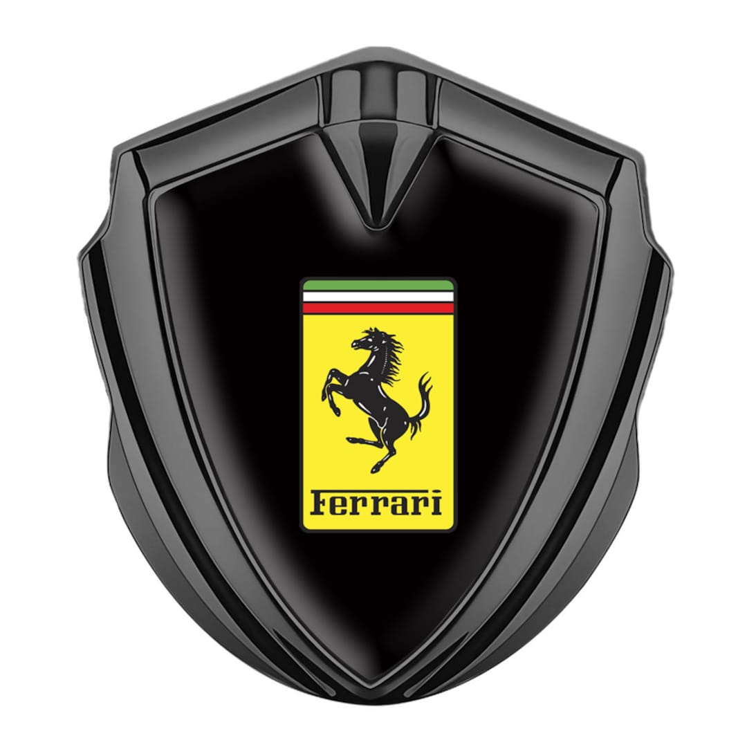Metal Shield Badge Self-adhesive Sticker for Ferrari Car Tuning , Auto ...