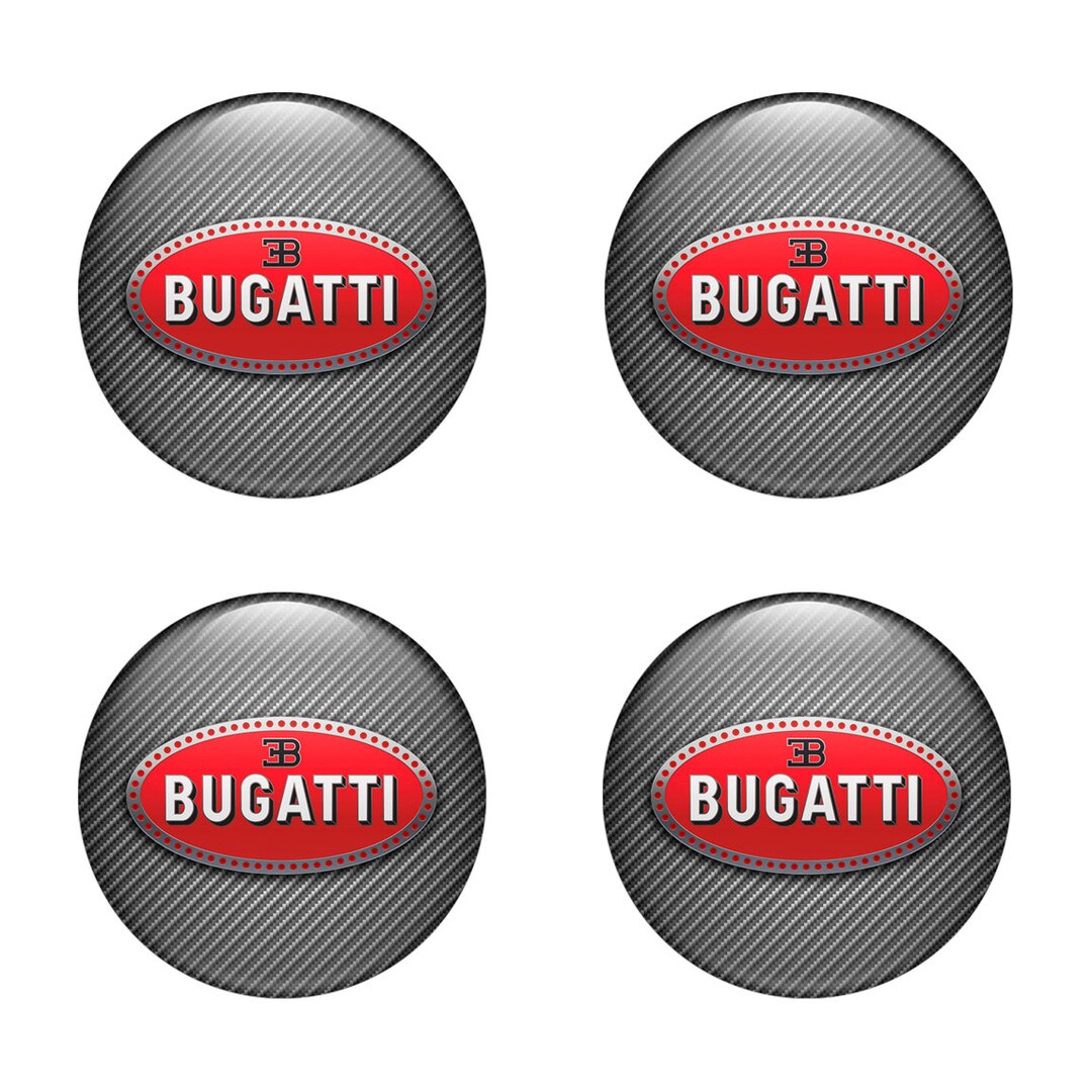3D Bugatti Logo 4xall Size Wheel Center Cap Sticker Decal Self Adhesive ...