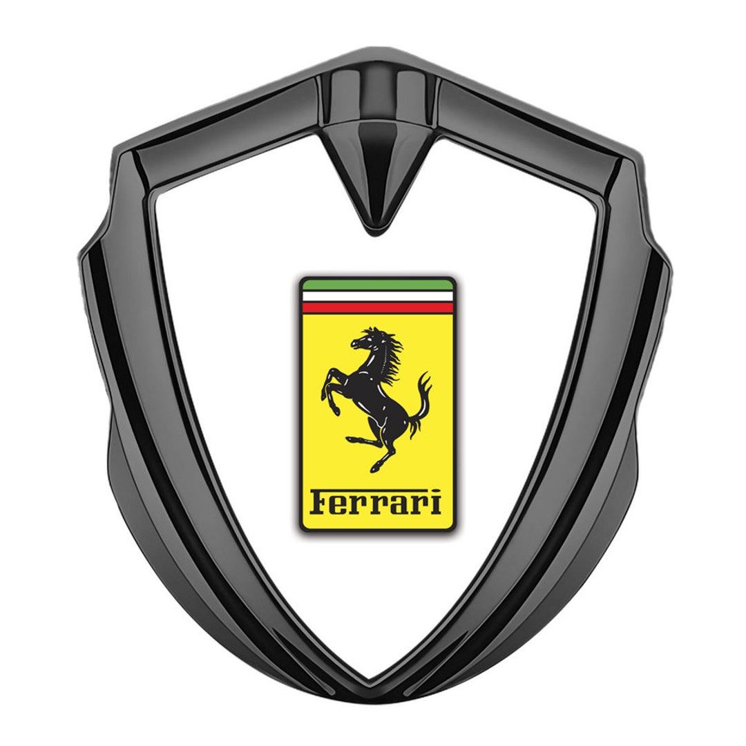 Metal Shield Badge Self-adhesive Sticker for Ferrari Car Tuning , Auto ...