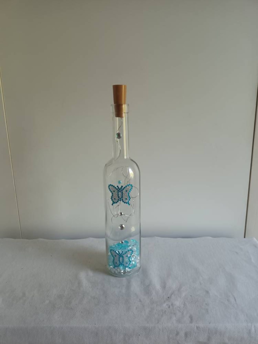 Blue Butterfly Bottle Light - Etsy
