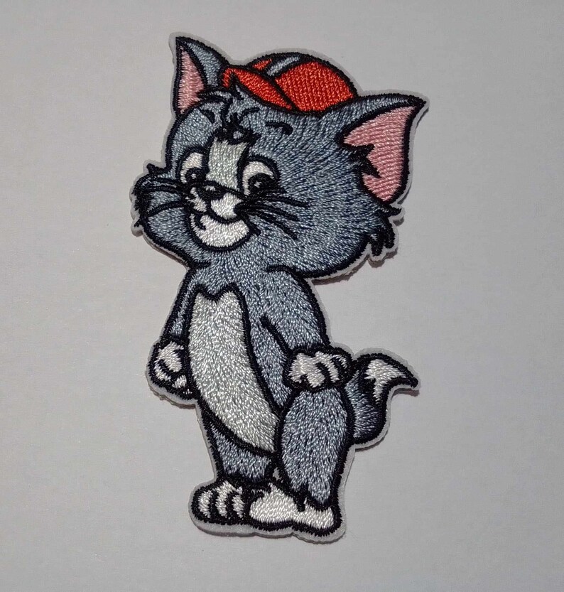 Tom & Jerry Iron on Applique, Cute Baby Cat Tom Iron on Patch, Animal ...