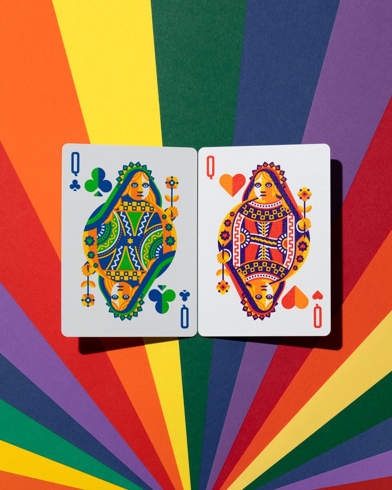DKNG Rainbow Wheels Colorful Luxury Pride Poker Playing Cards - Etsy