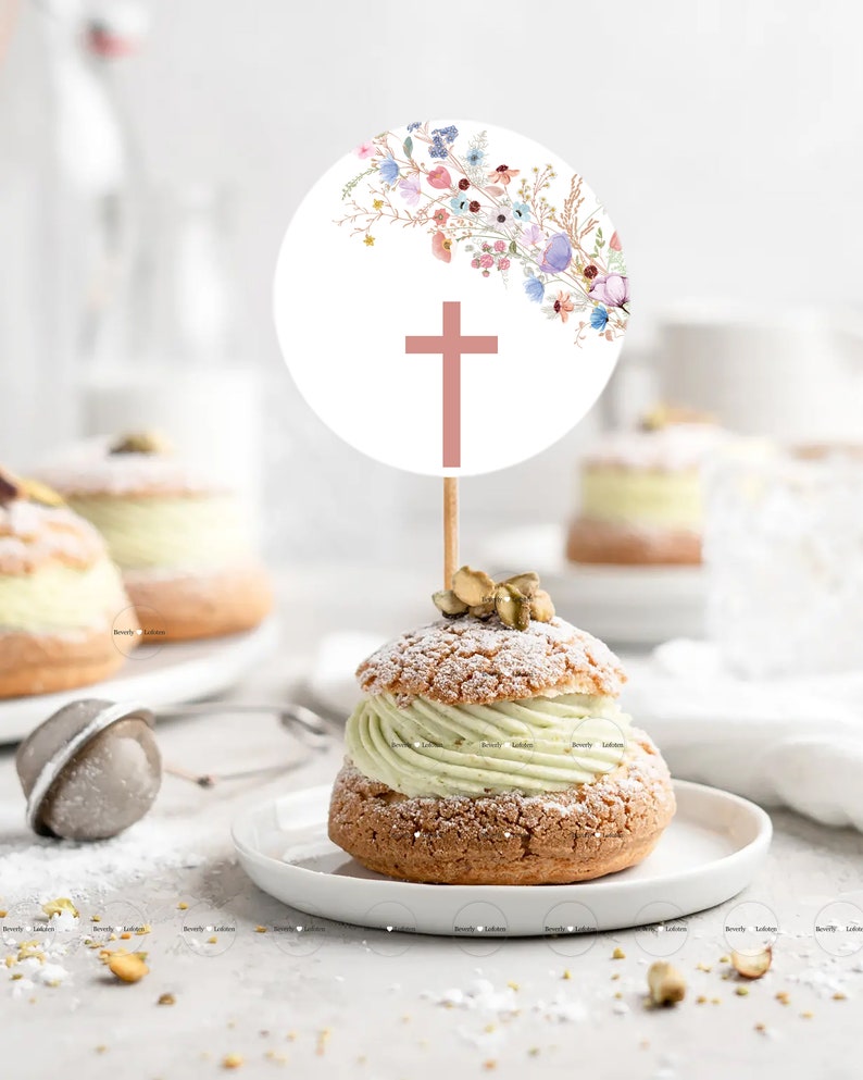 Girls Pink Baptism Favors Tags Bundle, Christening Favors Tags ...