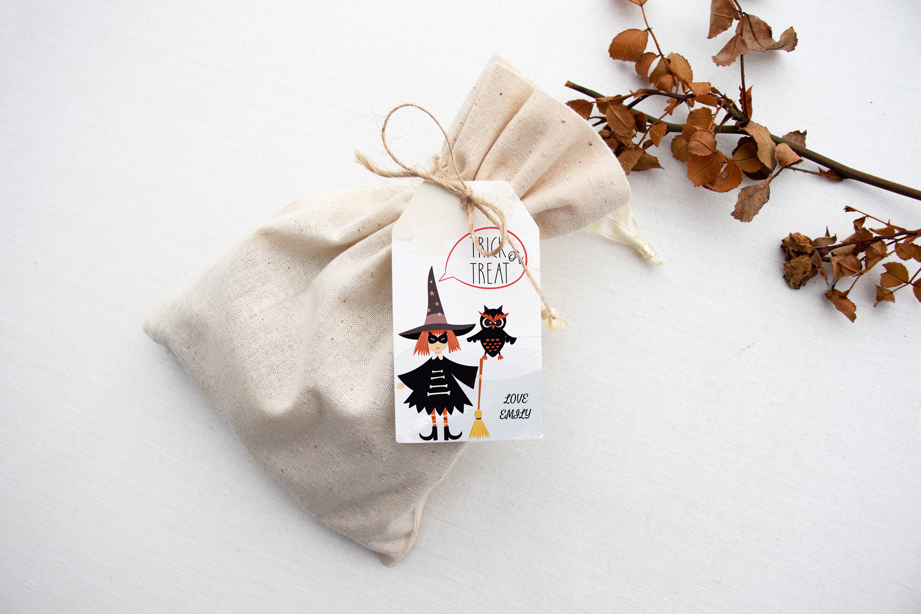 Editable Halloween Gift Tags, Trick or Treat Halloween Favor Tag for ...