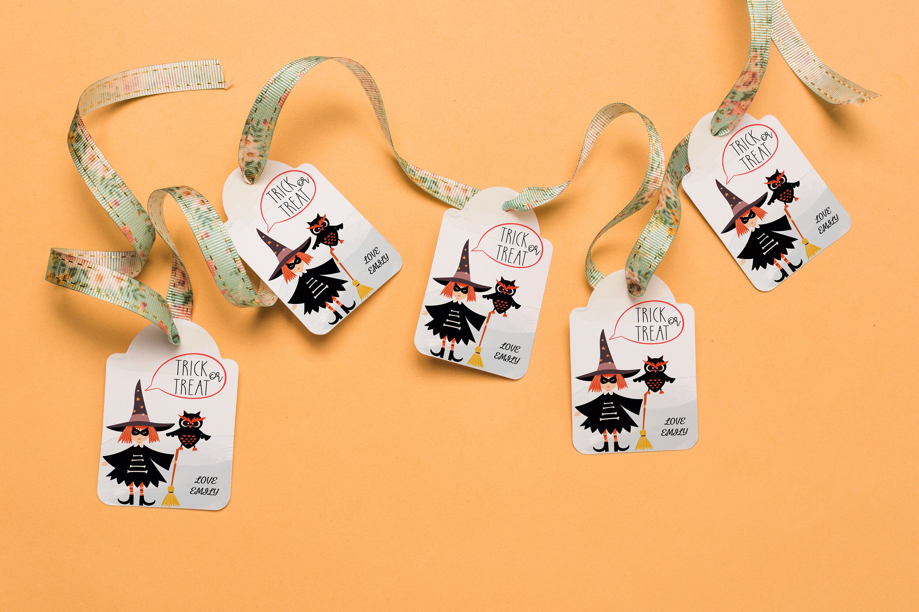 Editable Halloween Gift Tags Trick or Treat Halloween Favor - Etsy