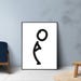 Funny Stick Figure Wall Art, Printable Wall Art, Black and White Wall ...
