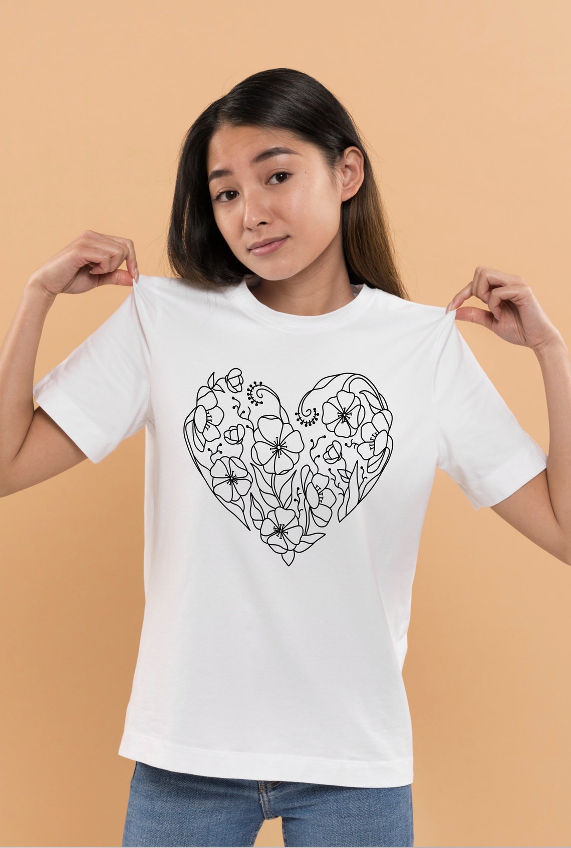 4 Hearts SVG, Floral Heart SVG, Flower Svg, Floral Svg, Valentines Svg ...