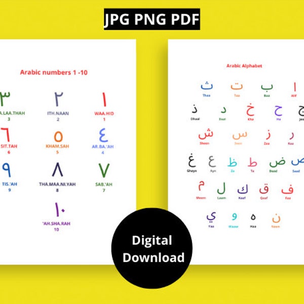 Arabic Alphabet Png - Etsy